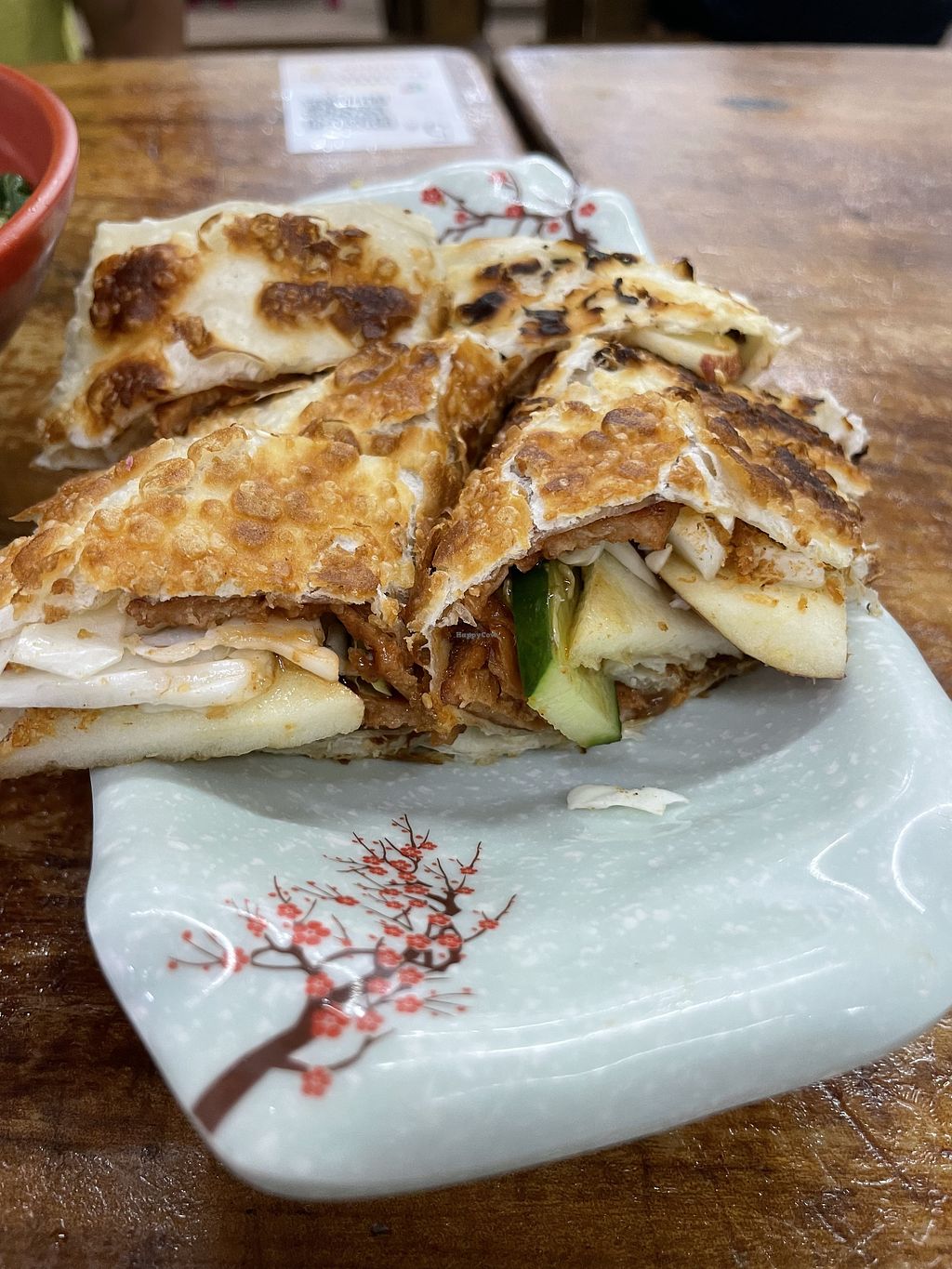 Red Dragon Fruit Burrito - Hengchun Restaurant - HappyCow