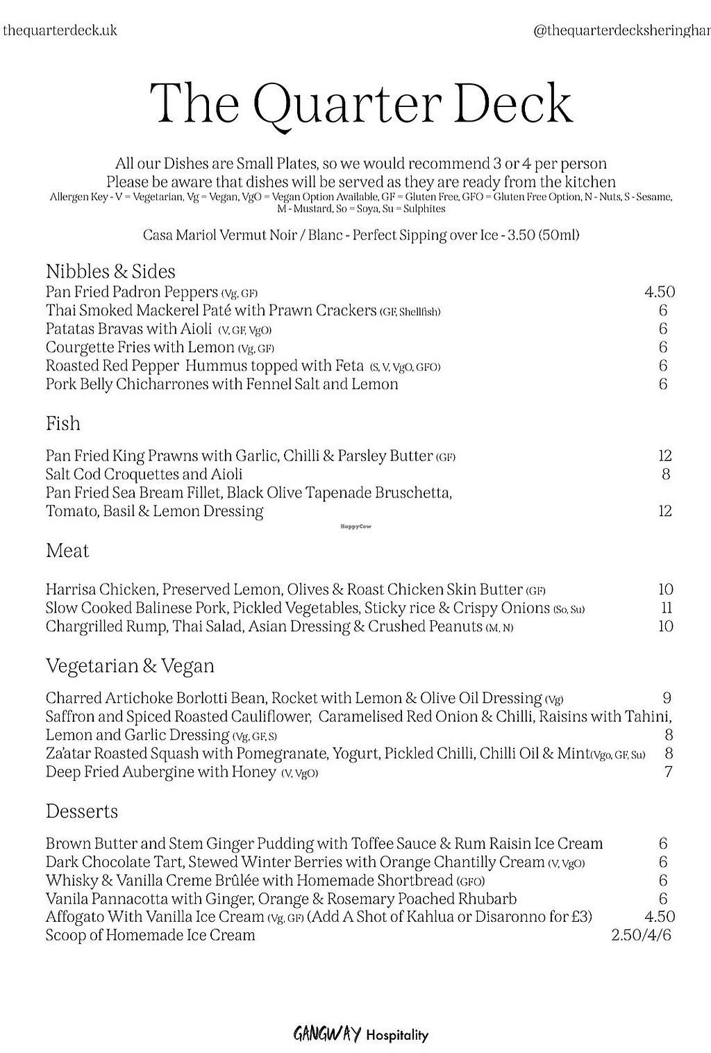 CLOSED: The Quarter Deck - Sheringham Restaurant - HappyCow