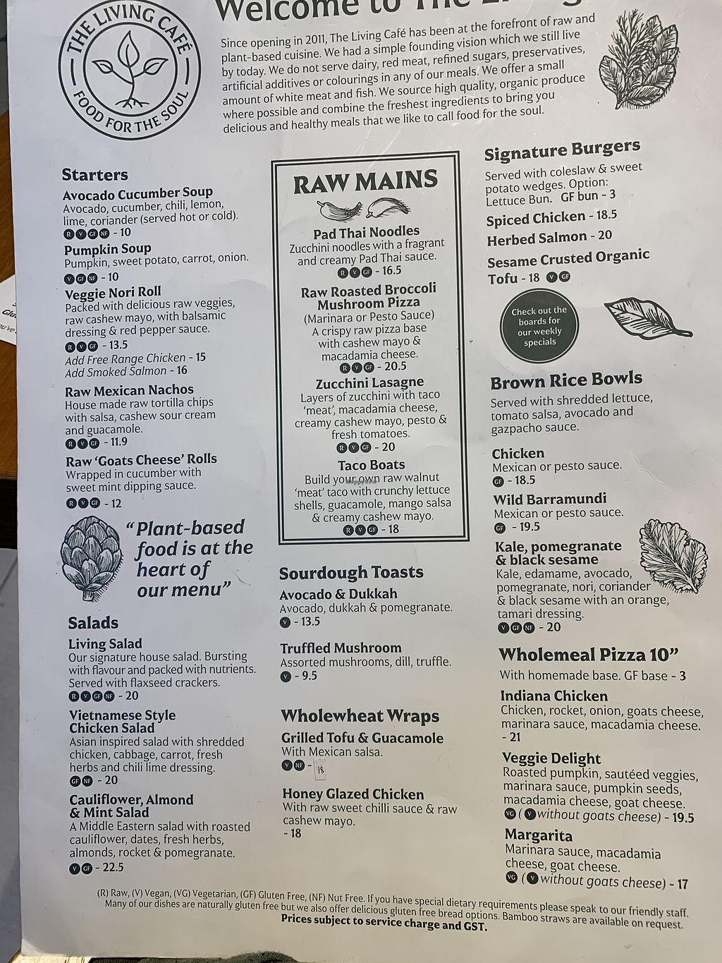 The Living Cafe - Central Singapore Restaurant - HappyCow