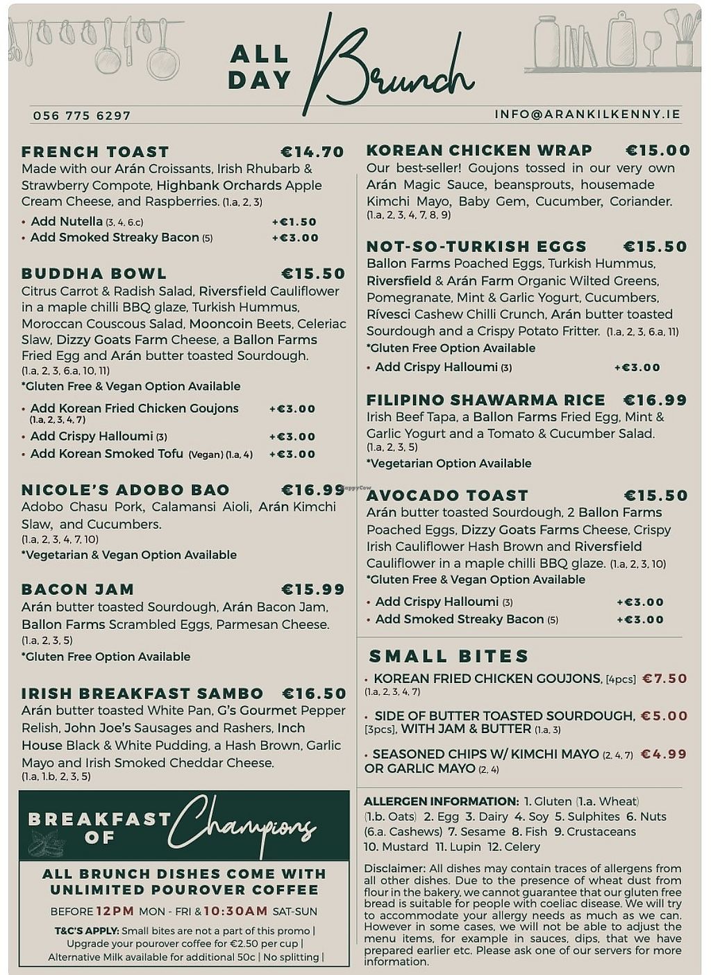 Arán Artisan Bakery & Bistro - Kilkenny Restaurant - HappyCow