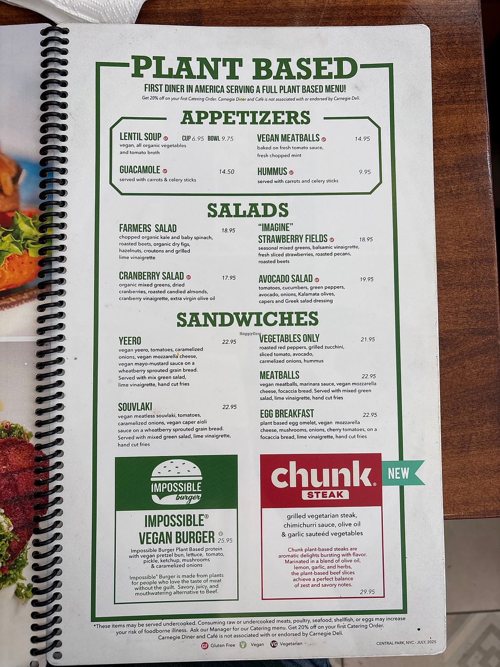 Carnegie Diner - New York City New York Restaurant - HappyCow