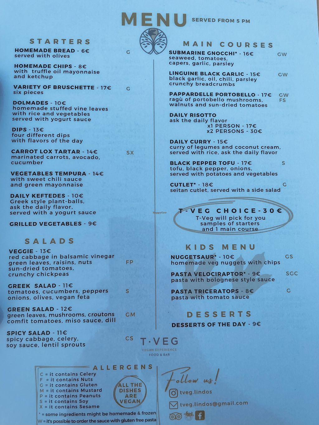 T Veg - Rhodes Restaurant - HappyCow