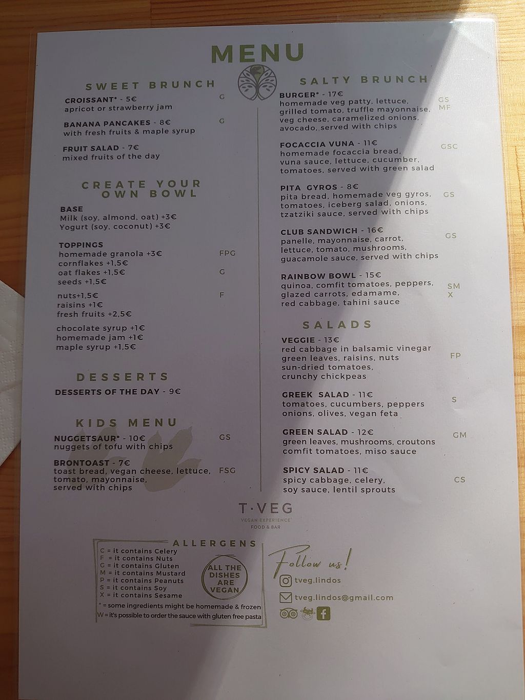 T Veg - Rhodes Restaurant - HappyCow