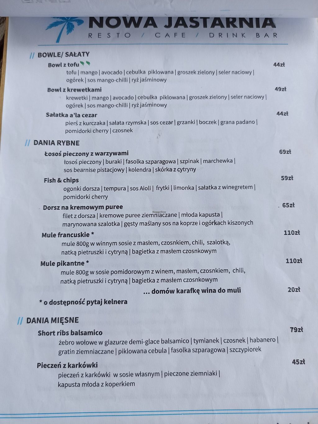 Restauracja Nowa Jastarnia - Jastarnia Restaurant - HappyCow