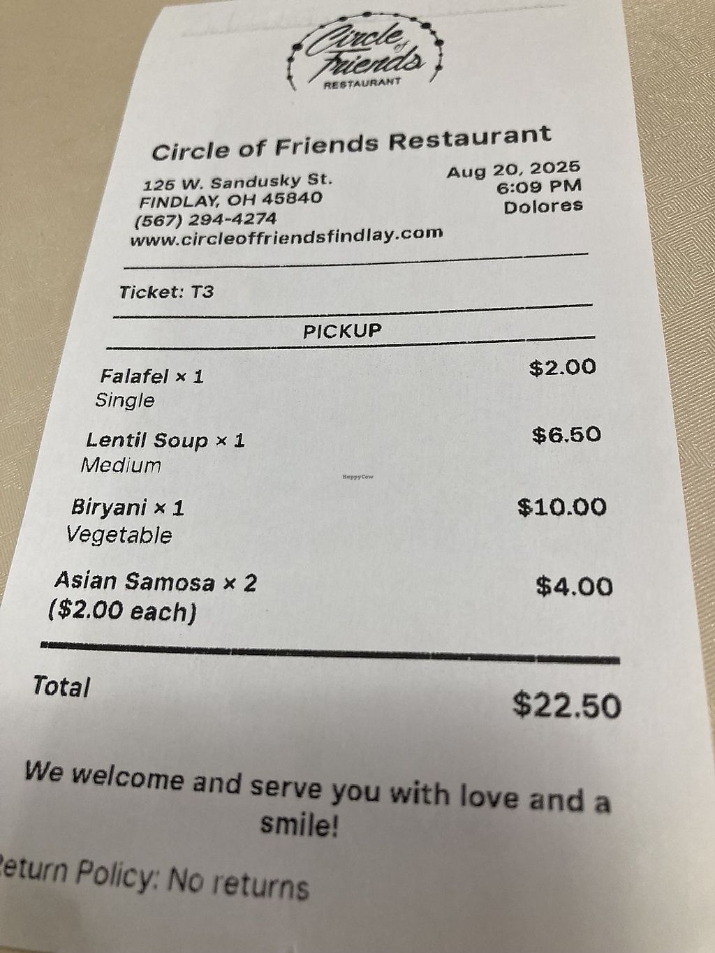 Circle of Friends Restaurant - Findlay Ohio Restaurant - HappyCow