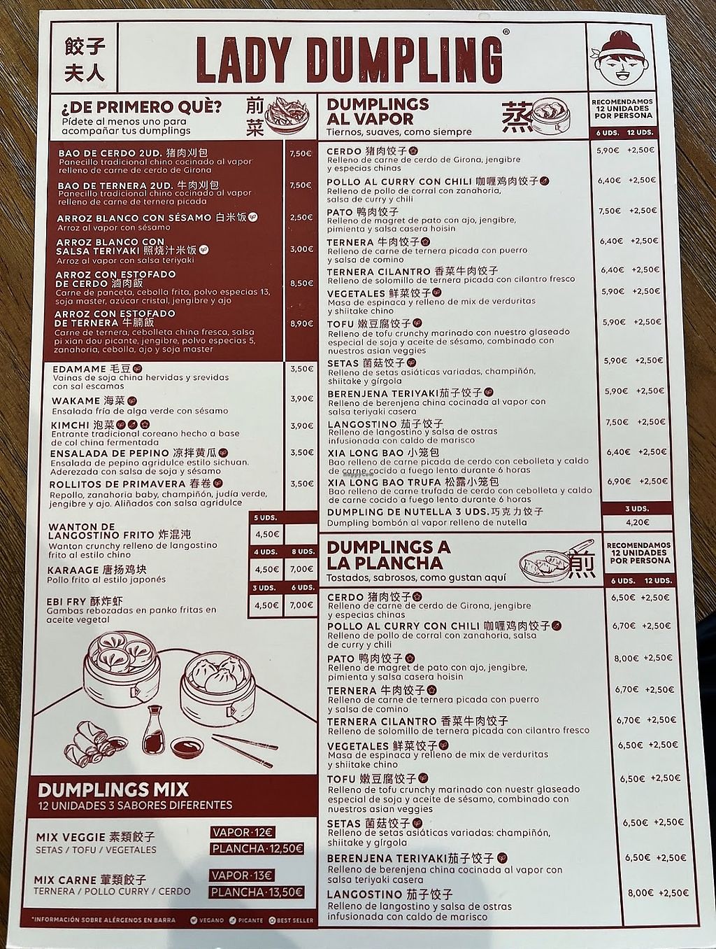Lady Dumpling Roger De Flor Barcelona Restaurant HappyCow