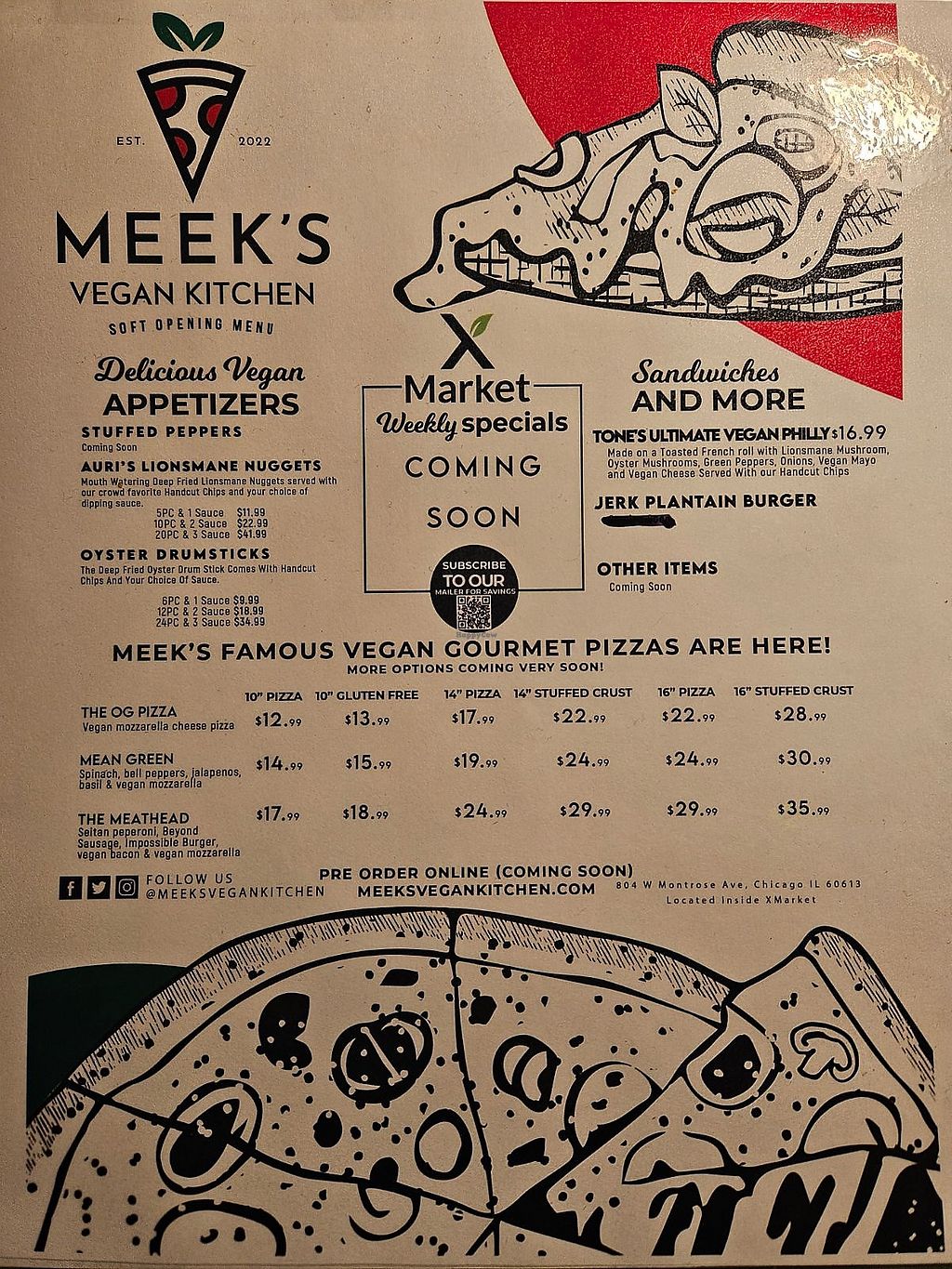CLOSED: Meeks Vegan Kitchen - XMarket - Chicago Illinois Restaurant ...
