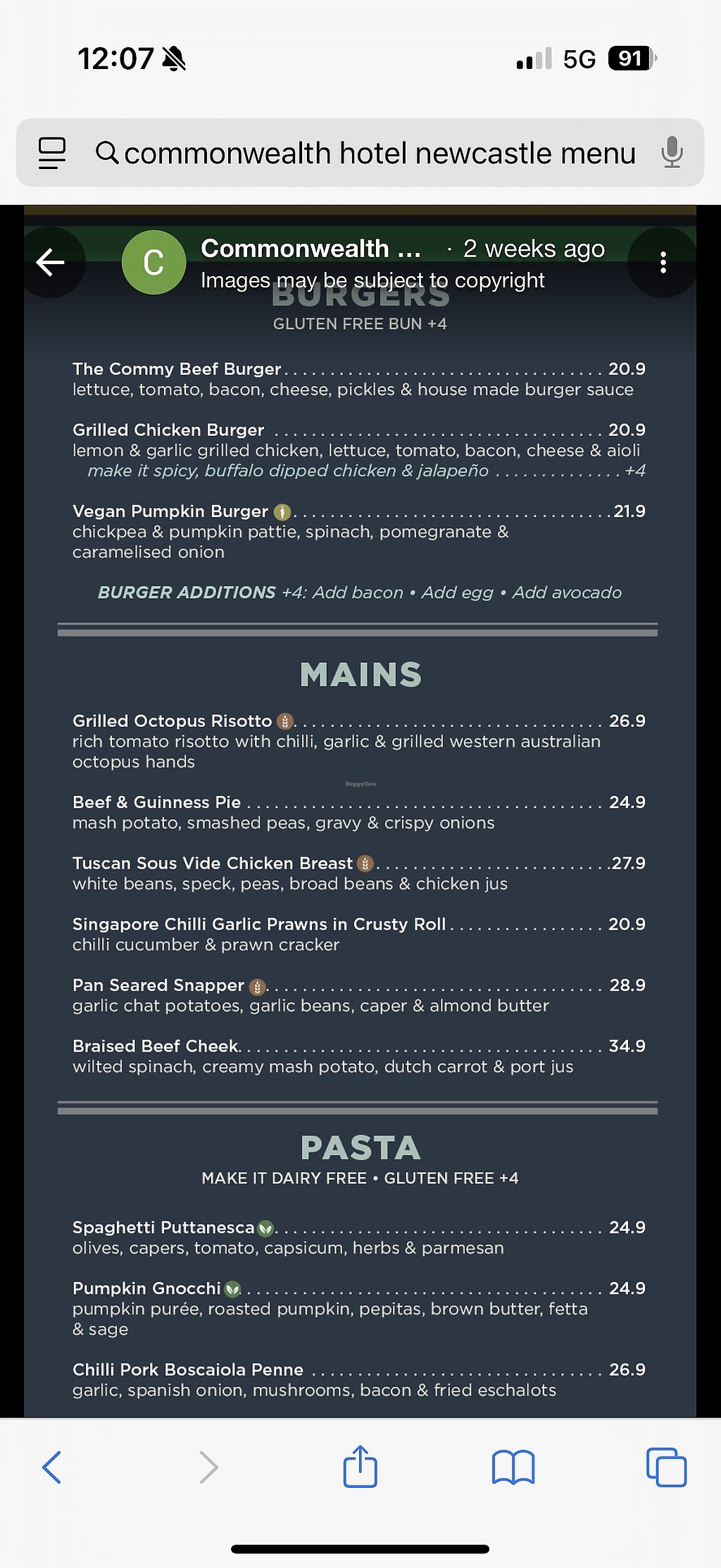 Commonwealth Hotel Newcastle - Cooks Hill New South Wales Restaurant ...