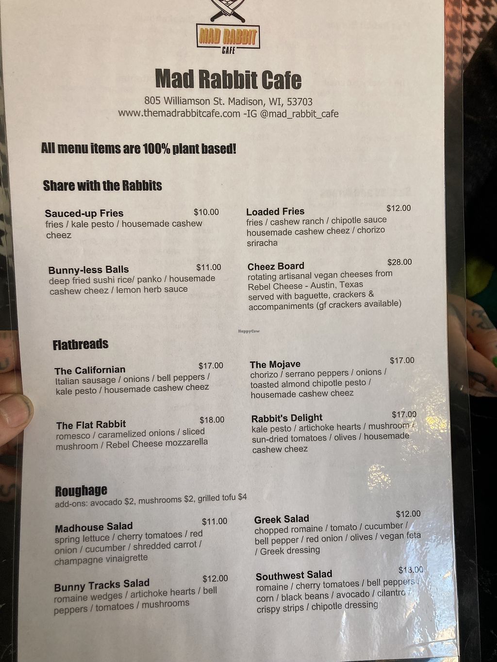 Mad Rabbit Cafe - Madison Wisconsin Restaurant - HappyCow