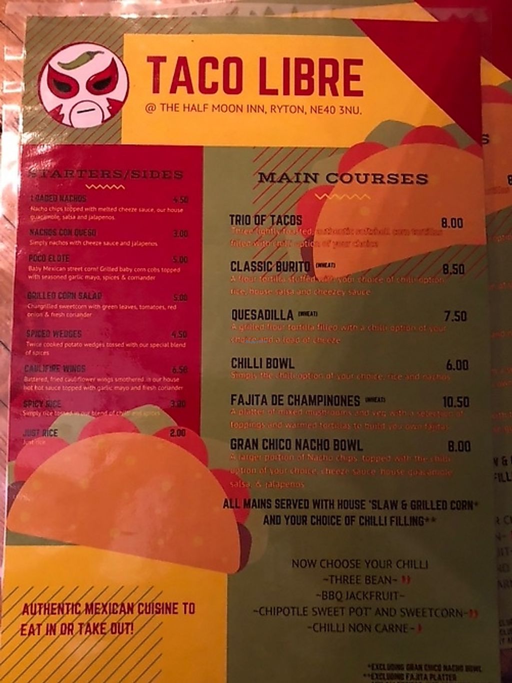 CLOSED: Taco Libre @ The Half Moon Inn - Newcastle Upon Tyne Restaurant ...