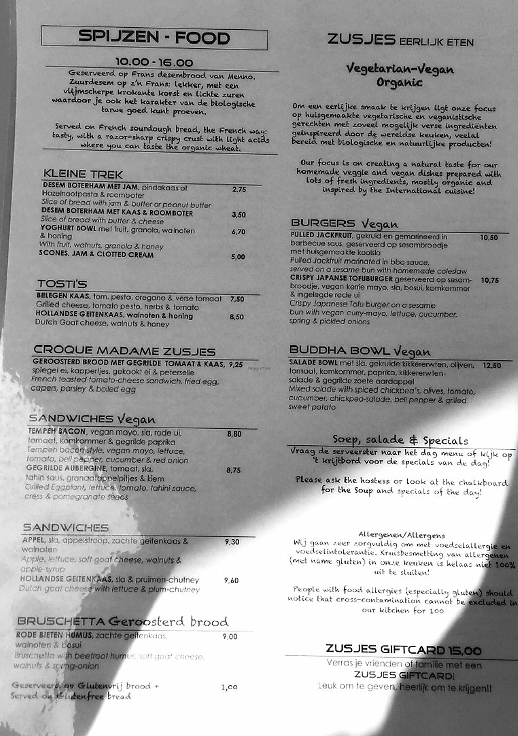 CLOSED: Zusjes - Dordrecht Restaurant - HappyCow