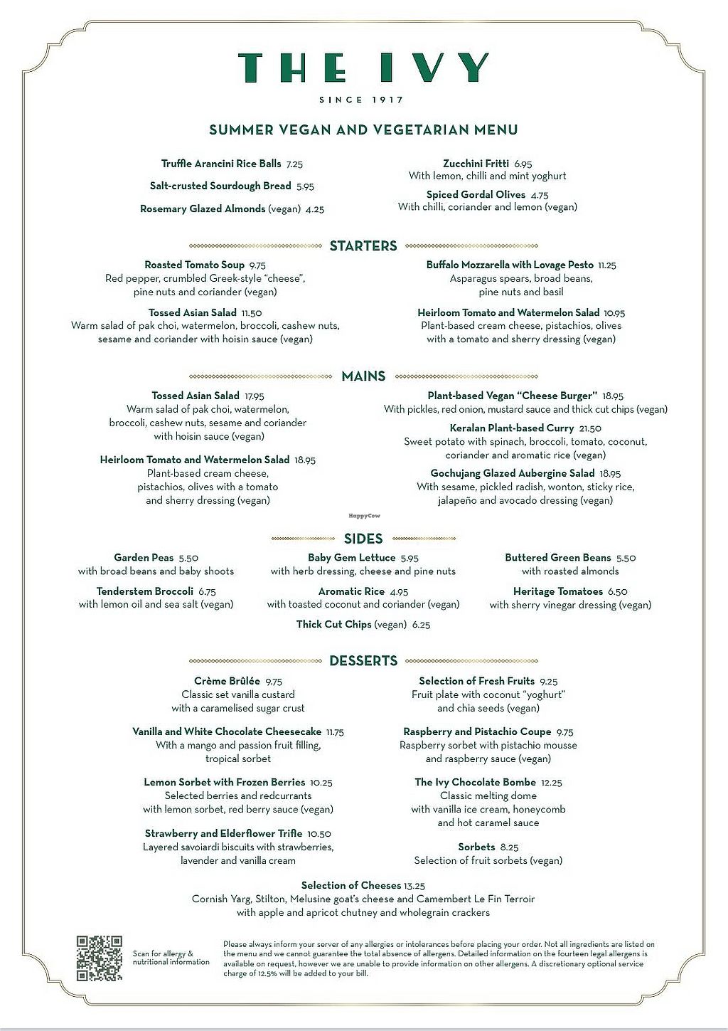 The Ivy - York | Review "Nice place with a surprising number of vegan ...