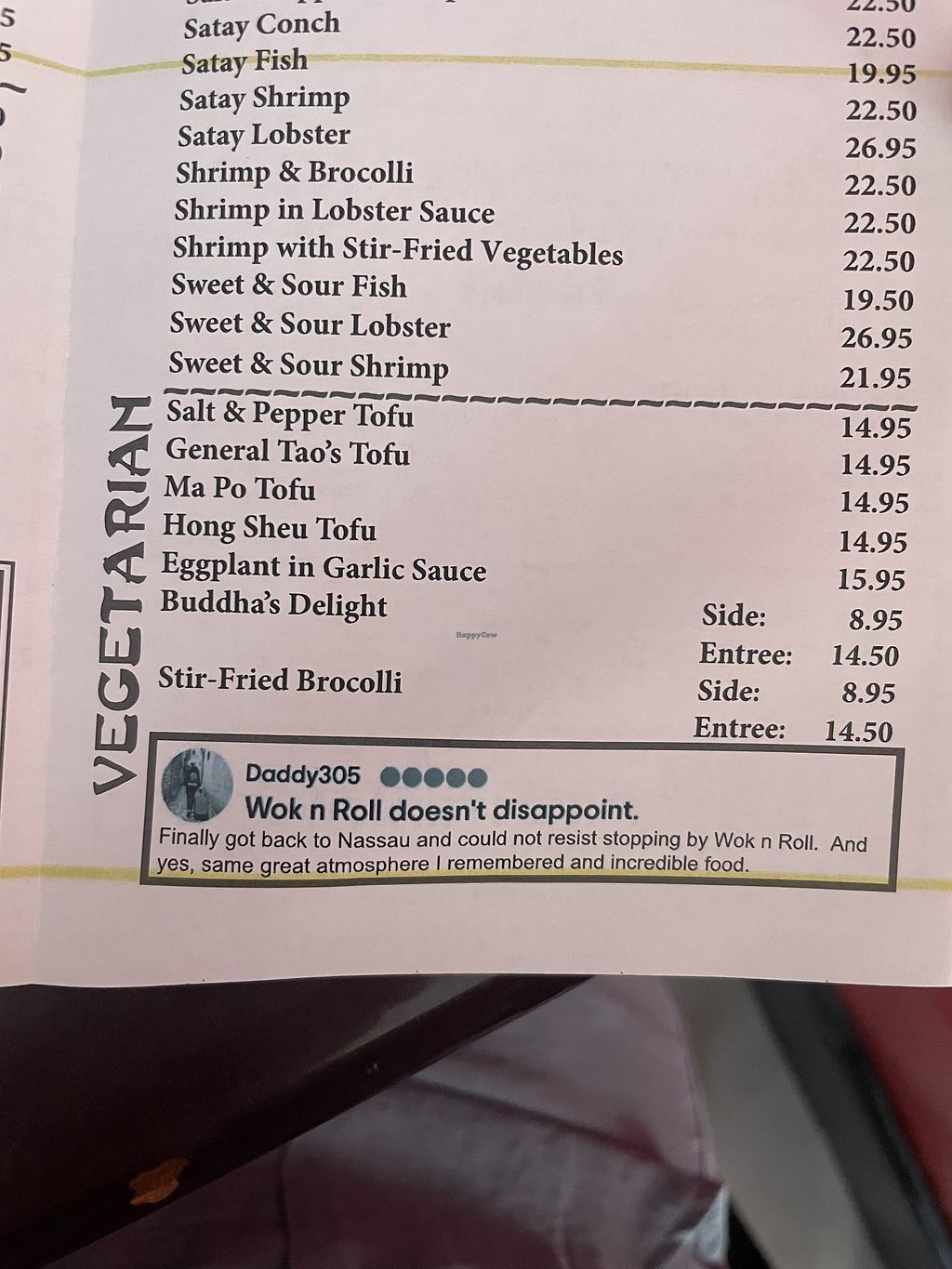 Wok N Roll Chinese Restaurant & Bar - Nassau Restaurant - HappyCow