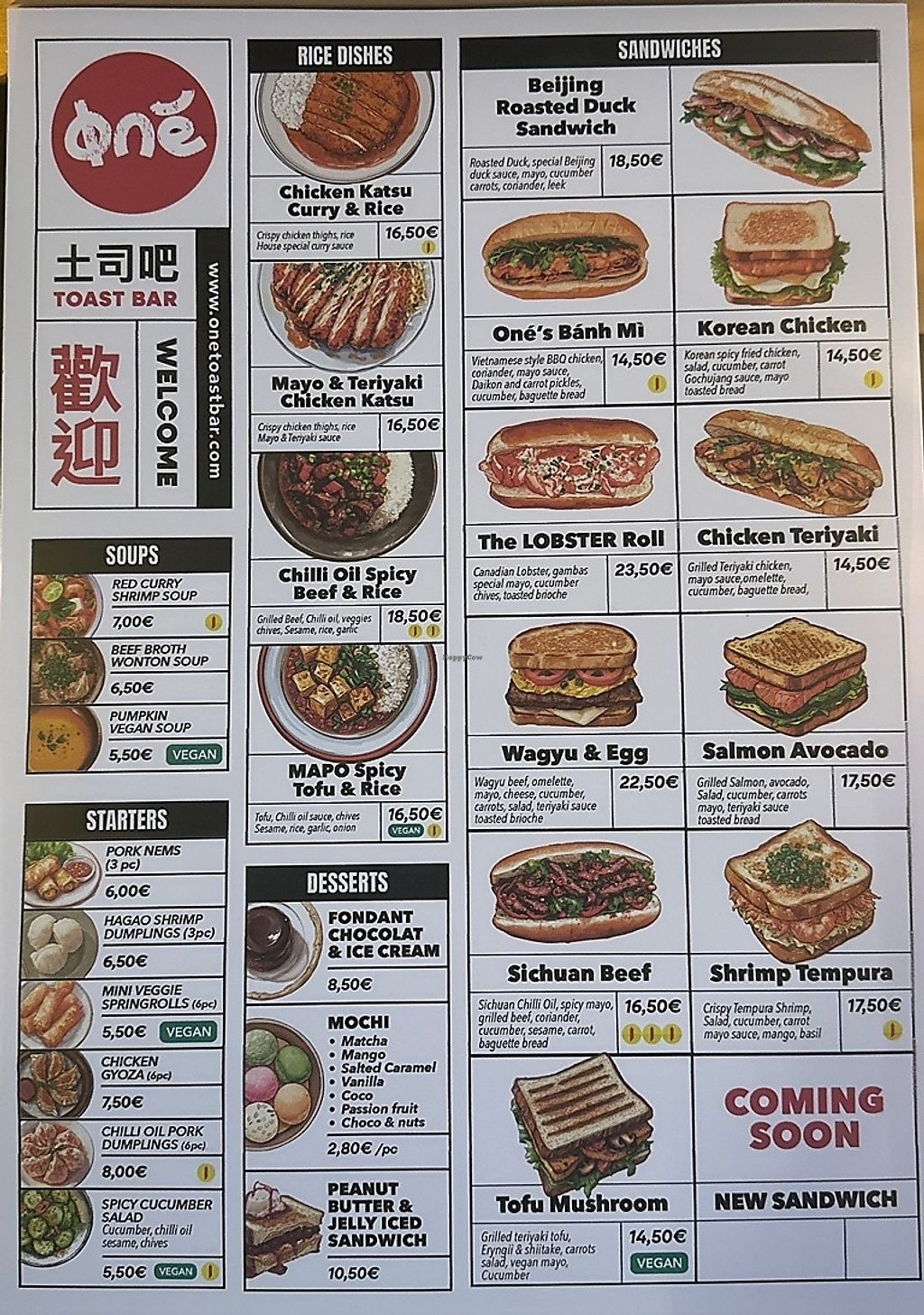 Oné Toast Bar - Luxembourg City Restaurant - HappyCow