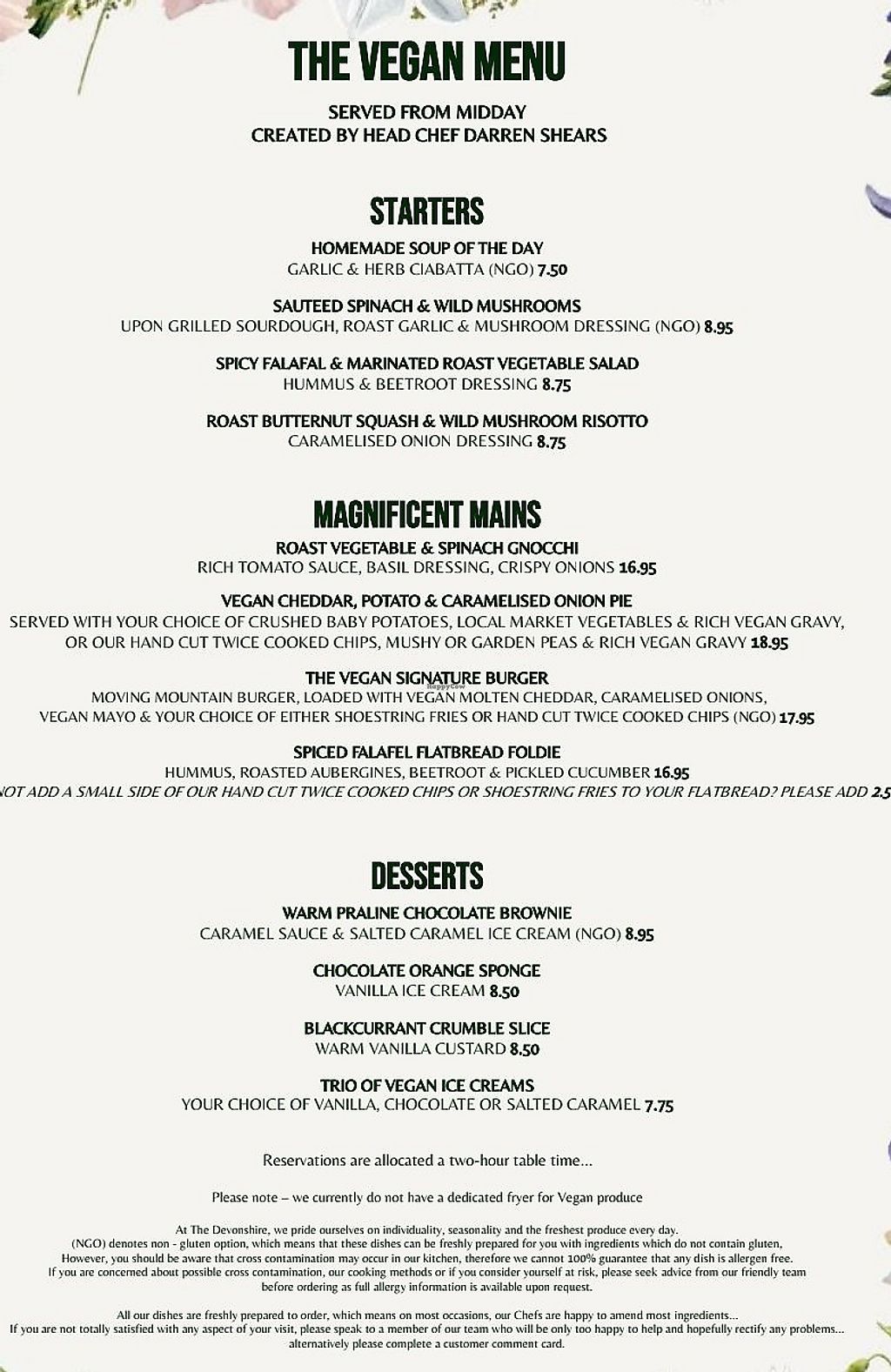 The Devonshire - Mansfield Restaurant - HappyCow