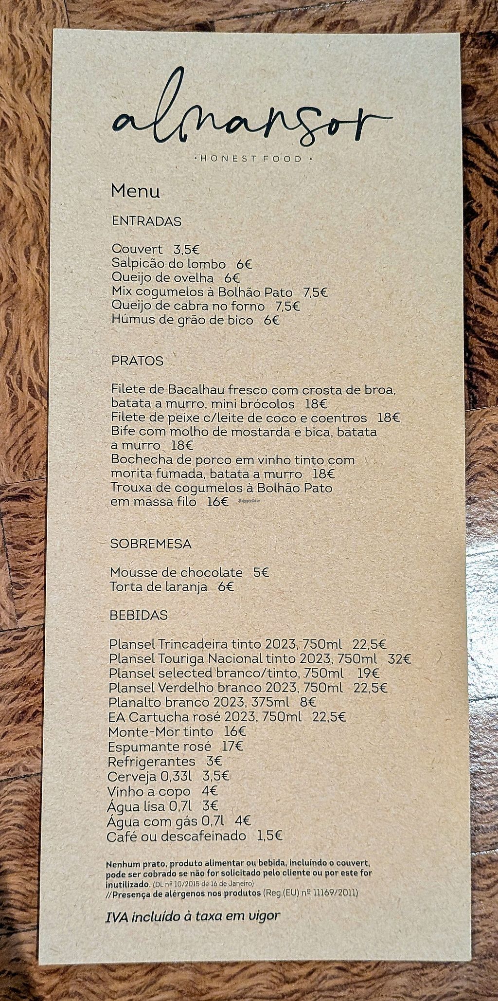 Almansor - Montemor-o-novo Restaurant - HappyCow