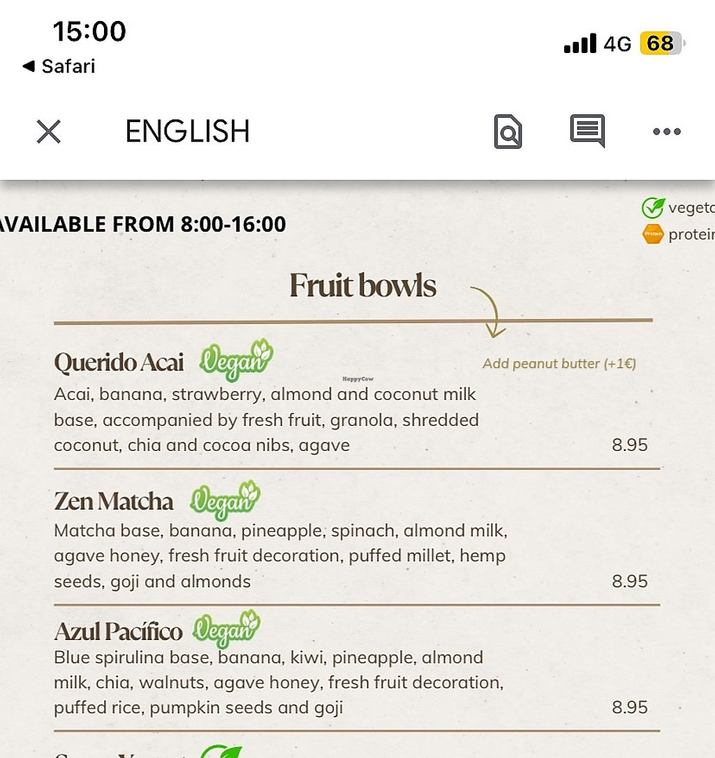 Ola verde - Canarias Restaurant - HappyCow