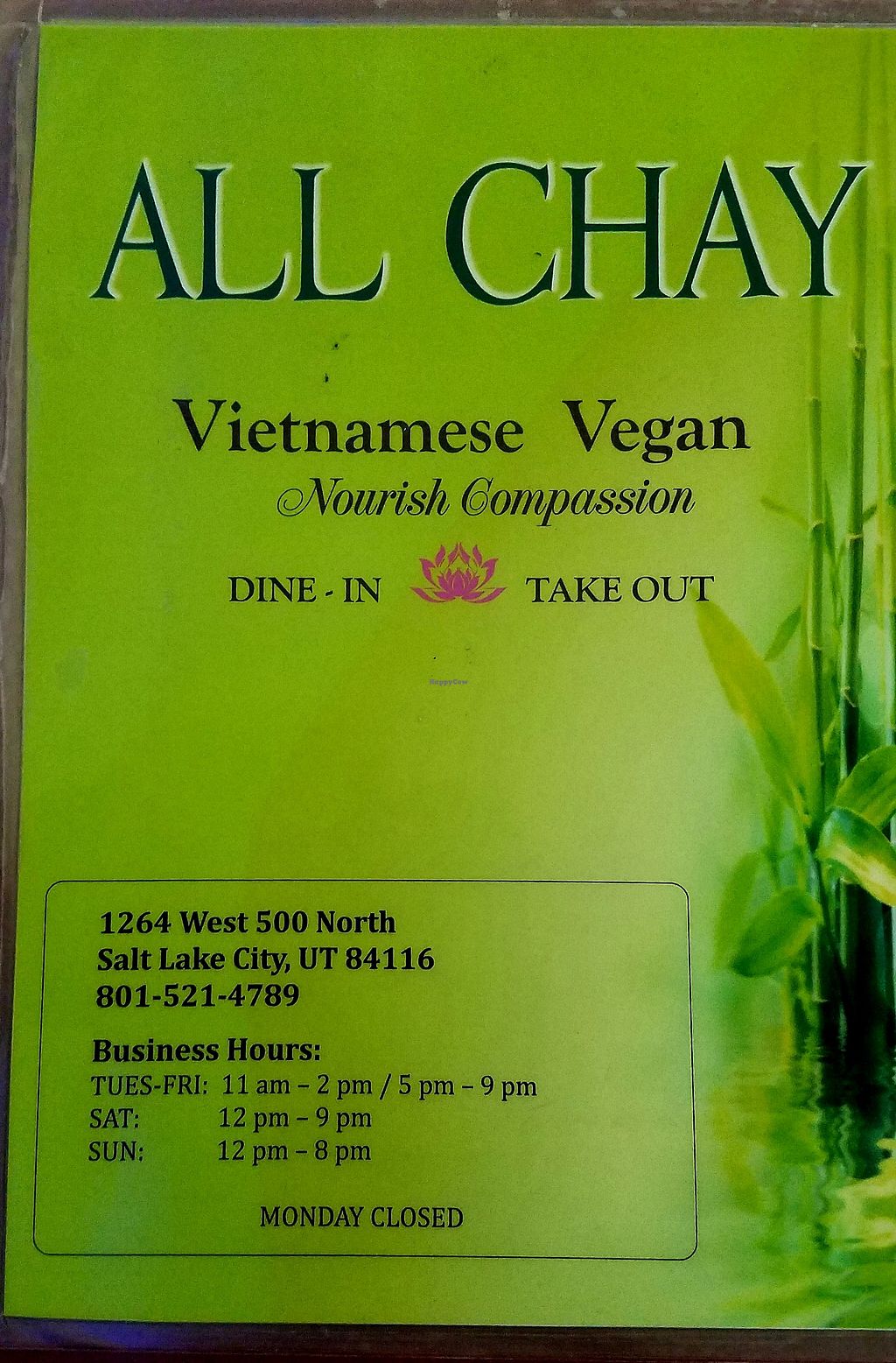 All Chay - Salt Lake City Utah Restaurant - HappyCow