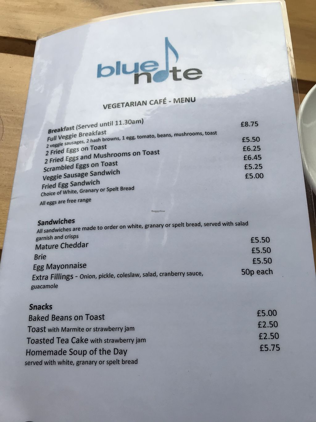 Blue Note Cafe - Glastonbury Restaurant - HappyCow