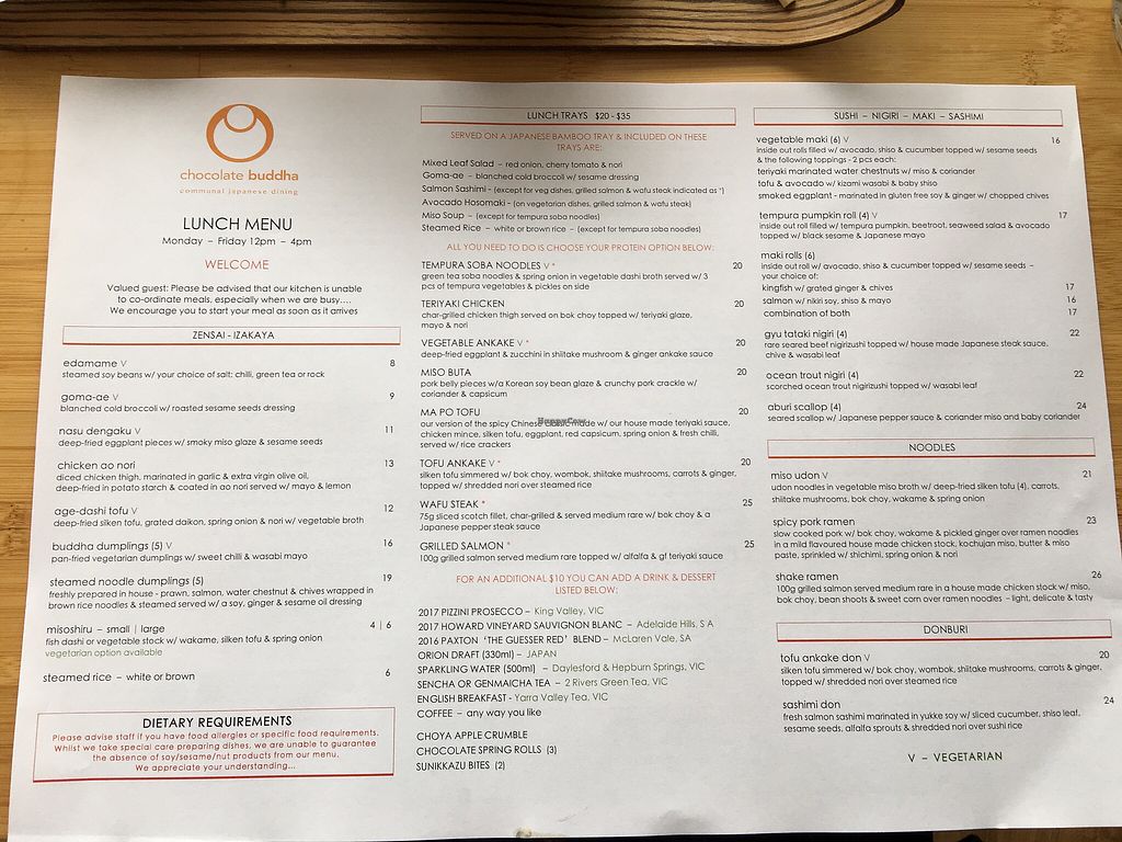 Chocolate Buddha - Melbourne Victoria Restaurant - HappyCow