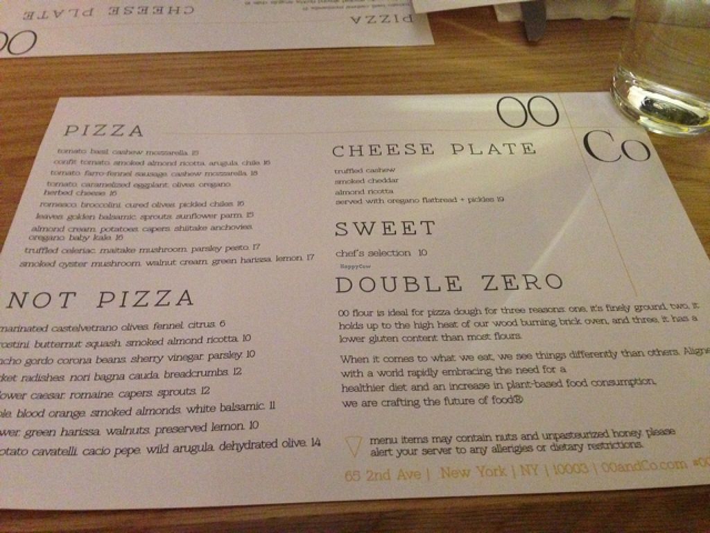 Double Zero - New York City New York Restaurant - HappyCow