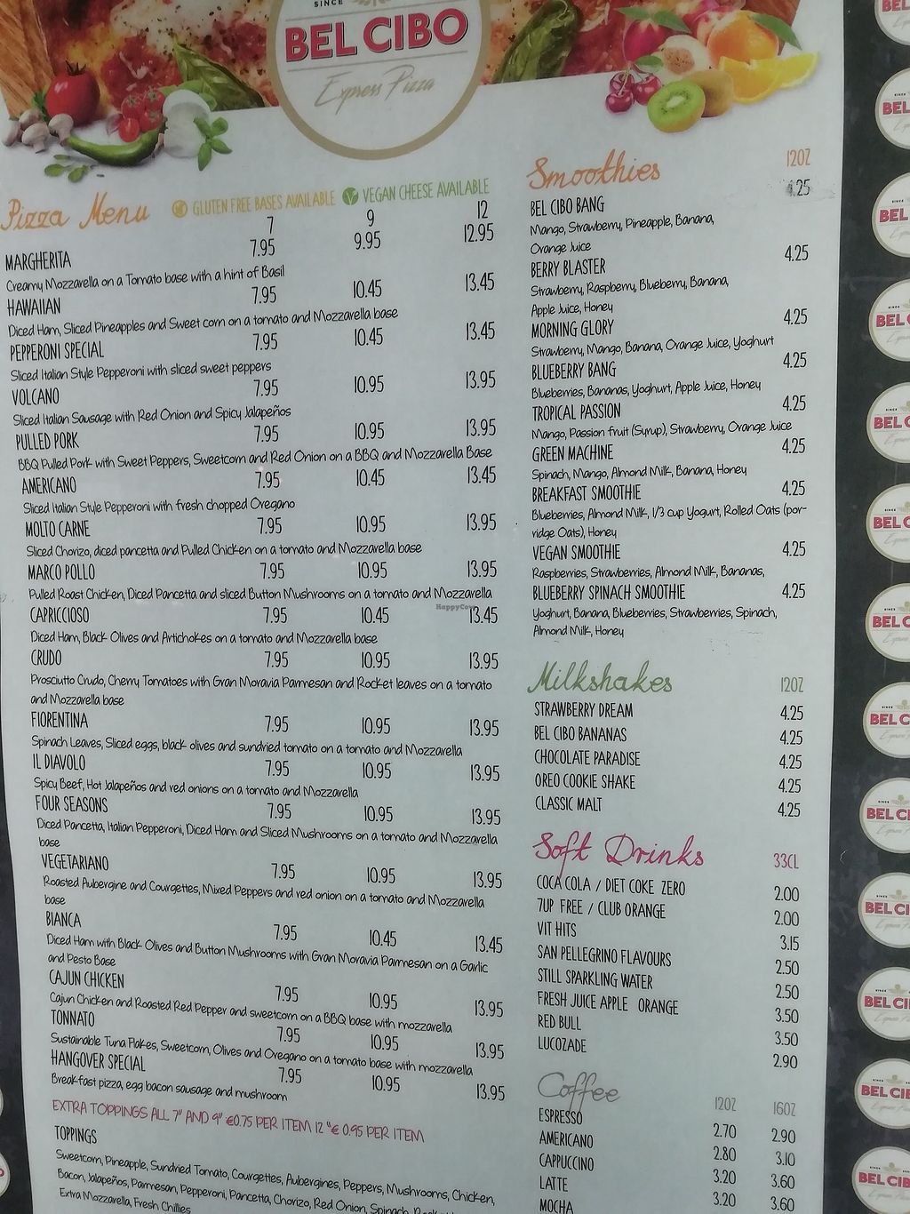 Bel Cibo Cafe & Pizzeria - Dublin Restaurant - HappyCow