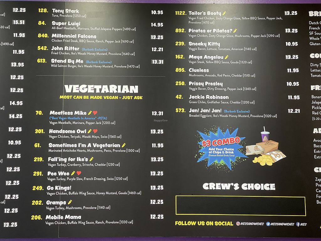 Ike's - Burbank California Restaurant - HappyCow