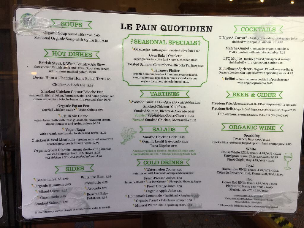 CLOSED: Le Pain Quotidien - Leeds Restaurant - HappyCow