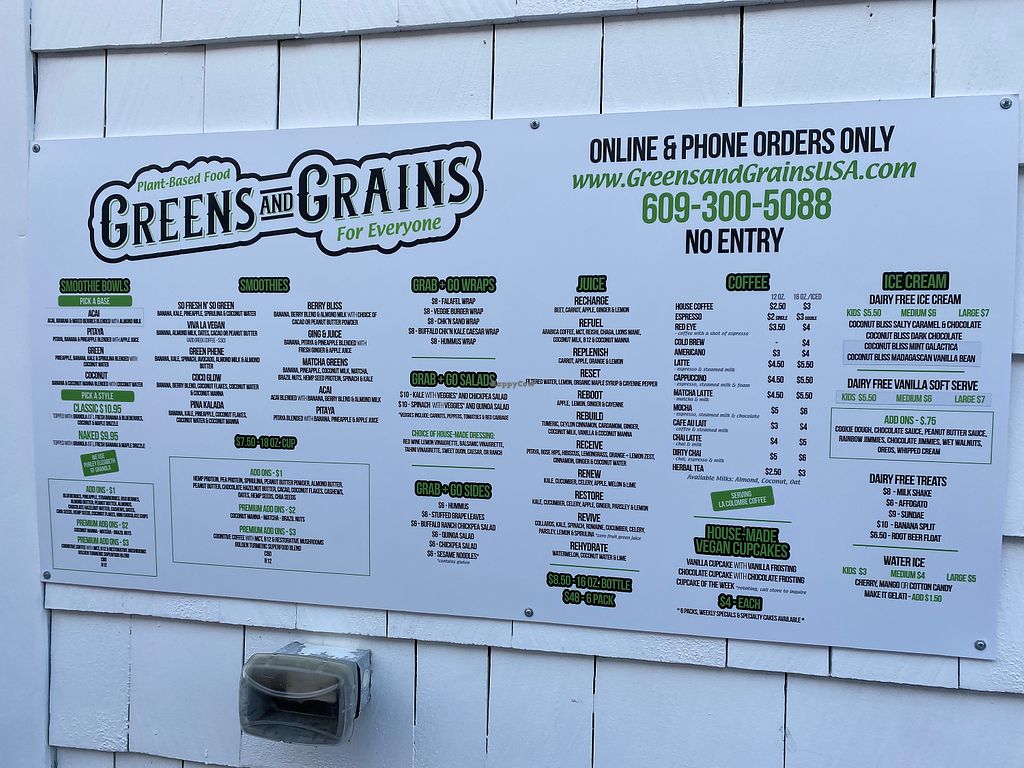 CLOSED: Greens and Grains - Margate City New Jersey Restaurant - HappyCow