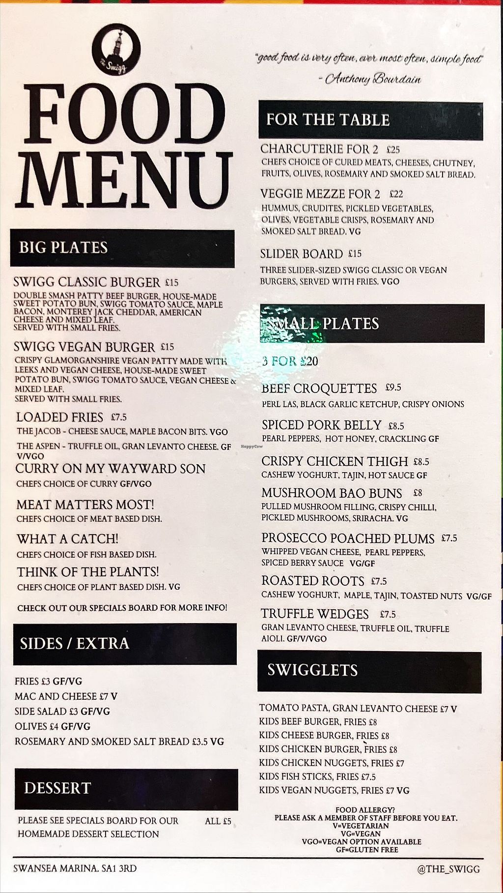 The Swigg - Swansea Restaurant - HappyCow