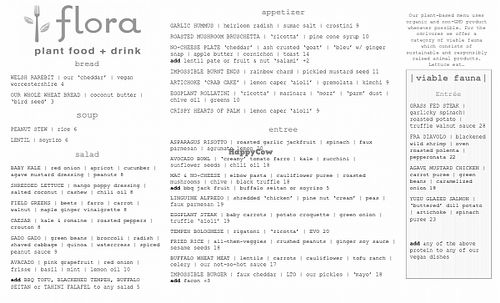 Flora - West Hartford Connecticut Restaurant - HappyCow