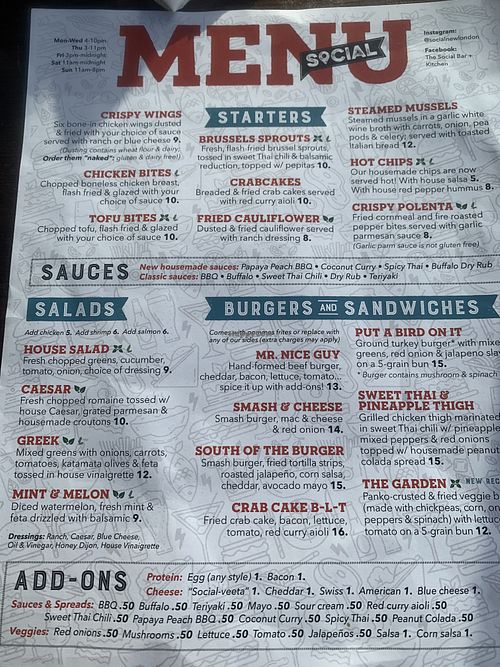 The Social Bar + Kitchen - New London Connecticut Restaurant - HappyCow