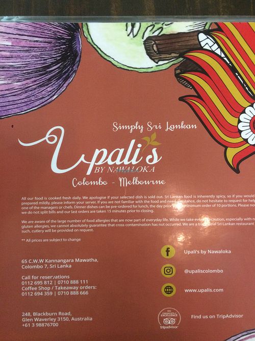 Upali's by Nawaloka - Colombo Restaurant - HappyCow