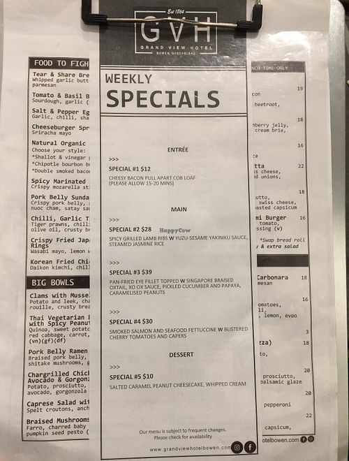 Grandview Hotel - Bowen Queensland Restaurant - HappyCow