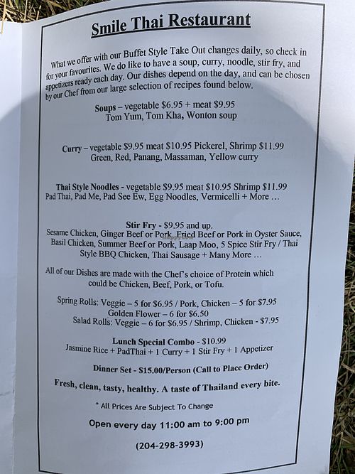 Smile Thai - Gimli Manitoba Restaurant - HappyCow