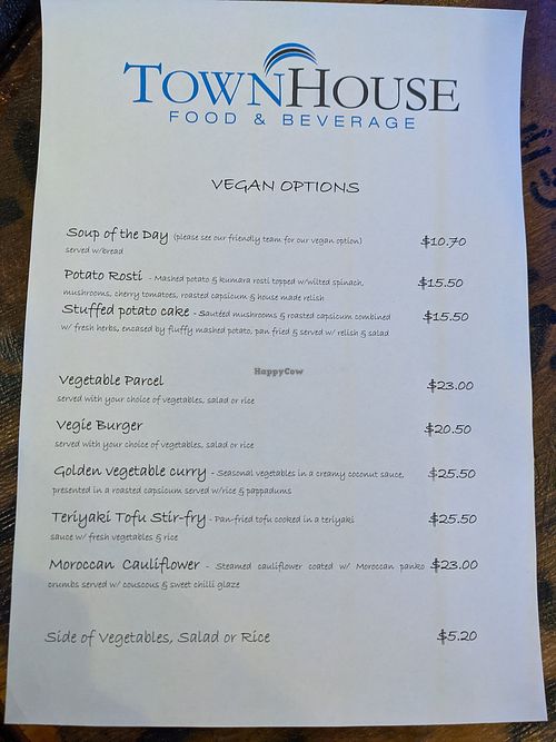 Burnie Central Townhouse Hotel - Burnie Tasmania Restaurant - HappyCow