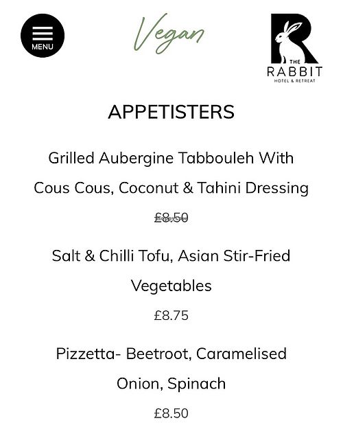 The Rabbit Hotel - Templepatrick Restaurant - HappyCow