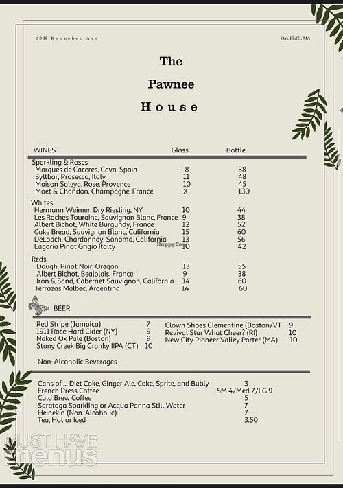 The Pawnee House - Oak Bluffs Massachusetts Restaurant - HappyCow