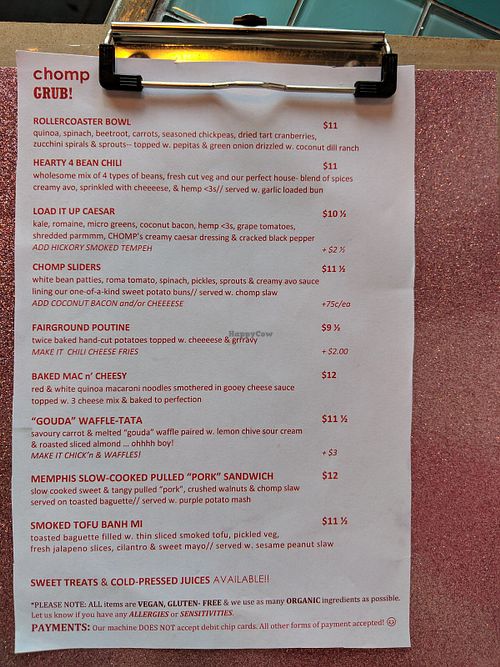 Chomp Vegan Eatery - Vancouver British Columbia Restaurant - HappyCow