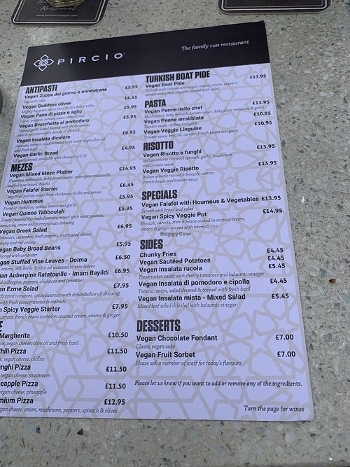 Pircio - Bishops Stortford Restaurant - HappyCow