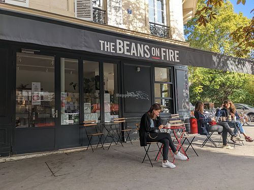 The Beans on Fire - Paris Coffee & Tea - HappyCow