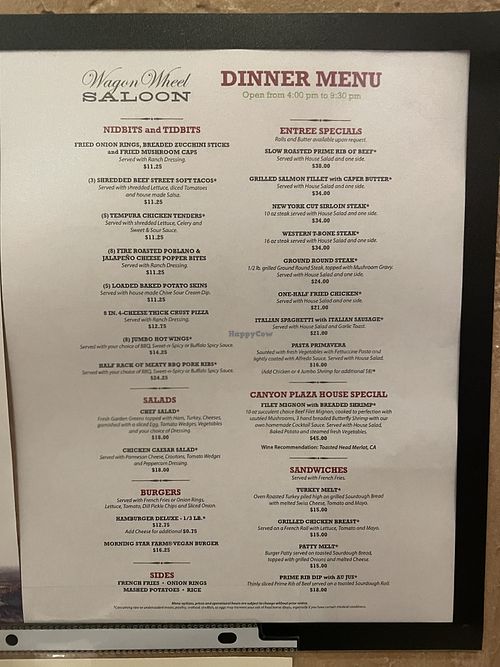 Wagon Wheel Saloon - Tusayan | Review "Hamburger vegan saboroso" by ...