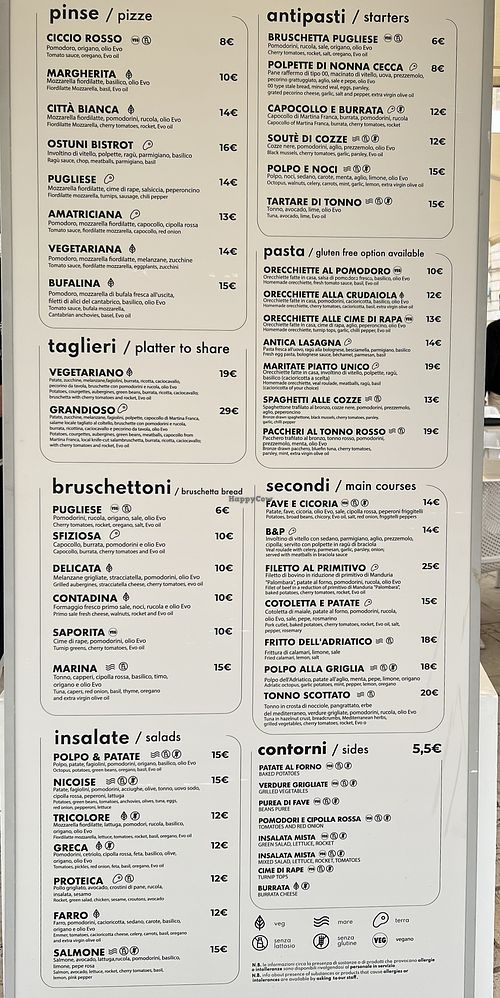 Ostuni Bistrot - Ostuni Restaurant - HappyCow