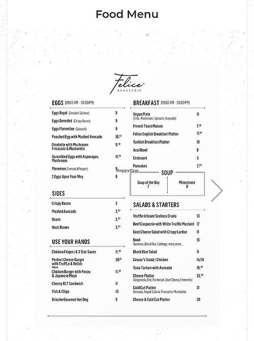 Felice Brasserie - Gzira Restaurant - HappyCow