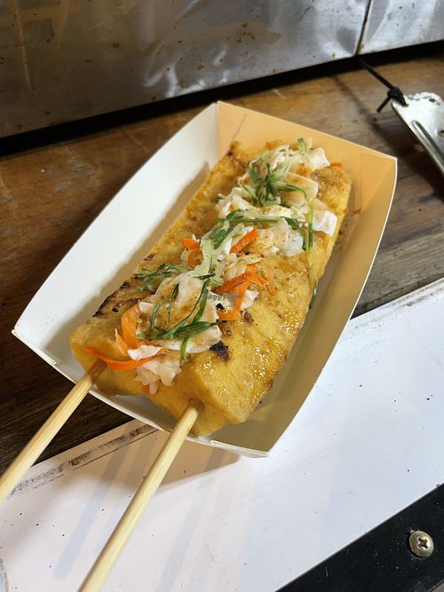 Grilled Tofu Stand - Hengchun Market Vendor - HappyCow