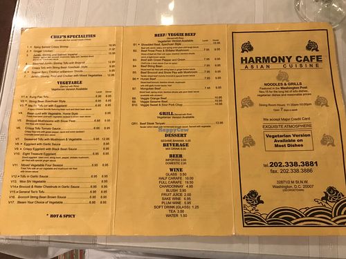 Harmony Cafe - Washington District Of Columbia Restaurant - HappyCow