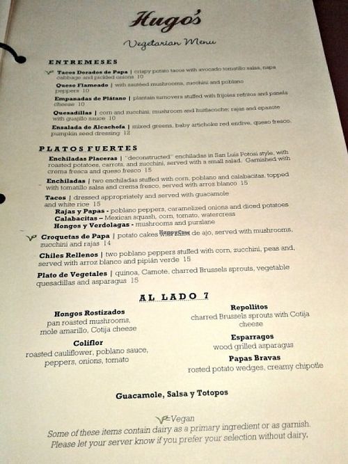 Hugo's - Houston Texas Restaurant - HappyCow