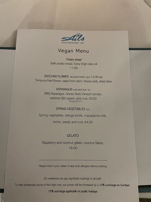 Sails Restaurant Noosa - Noosa Heads Queensland Restaurant - HappyCow