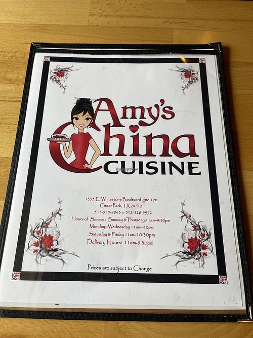Amy's China Cuisine - Cedar Park Texas Restaurant - HappyCow