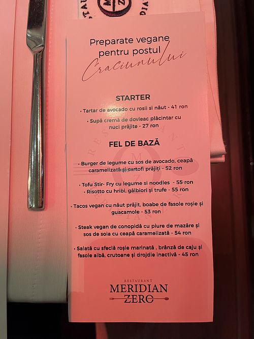 Meridian Zero - Oradea Restaurant - HappyCow